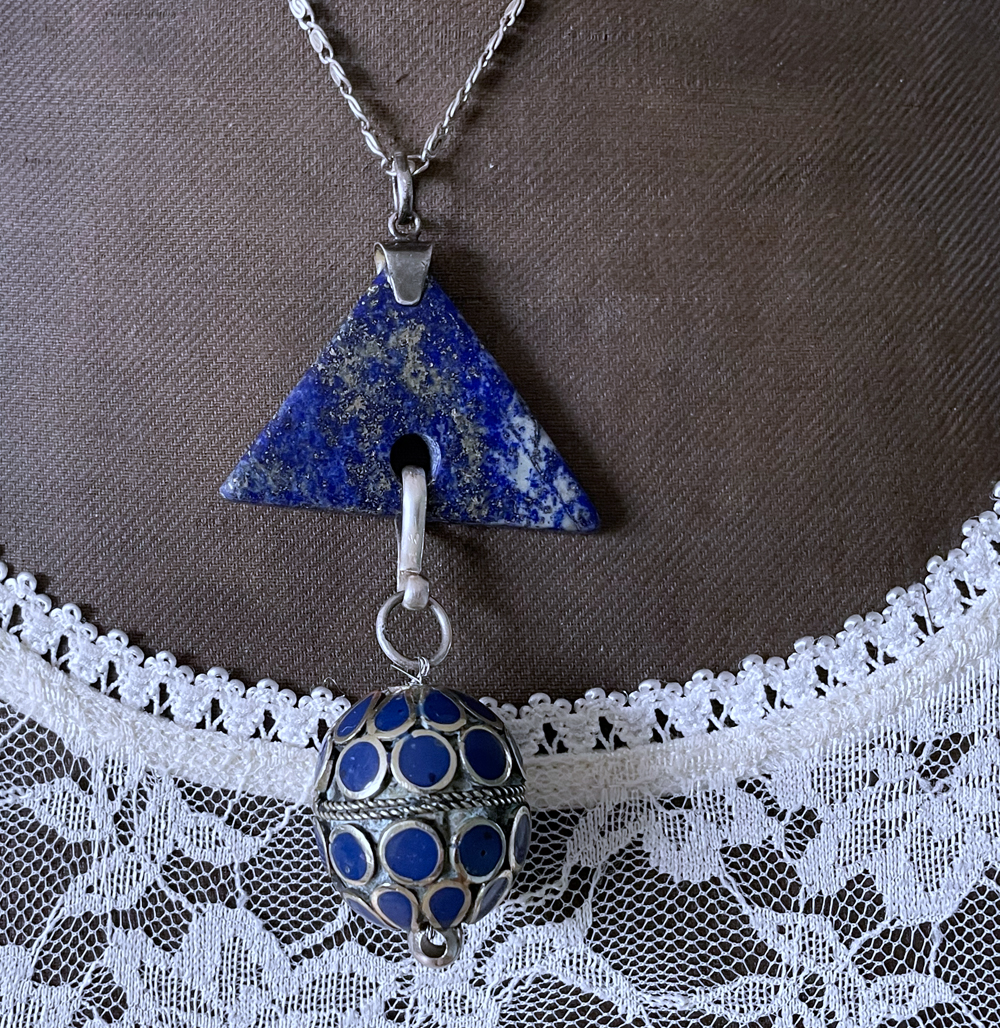 Zilveren Ketting met Bijzondere Hanger Lapis Lazulli/Zilver » De Oude ...